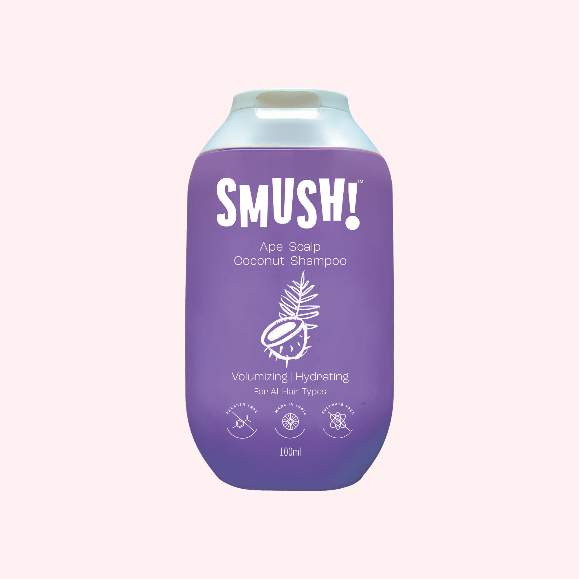 SMUSH! Ape Scalp Coconut Shampoo | 100ml | Travel Friendly Pack ...